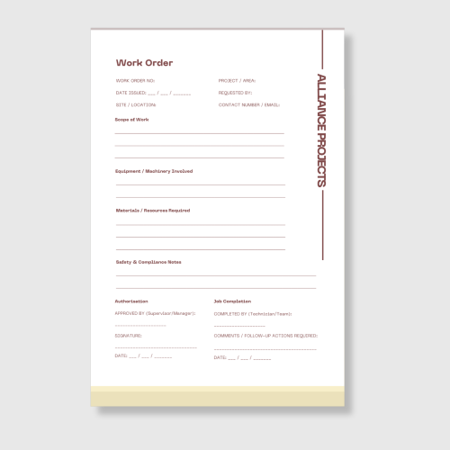 Custom Work Order Books | #1 Quality AAA Print Group